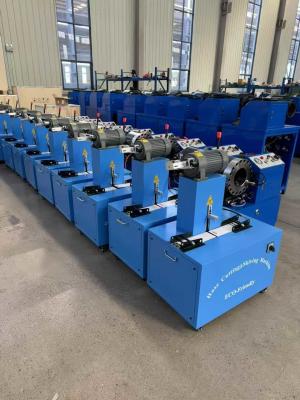 China Blue Color 2 Functions Electric 2 Inch 6 Layers Hose Cutting And Skiving Machine With Blade for sale