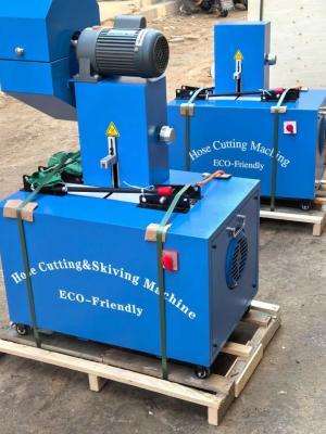China High Performance Electric 2 Inch 6 Layers Hose Cutting And Skiving Machine With Blade Protective Cover for sale
