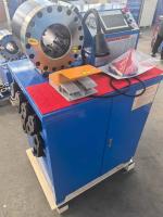 China PLC Control System 2 Inch High Model Blue Color 10 Dies Hydraulic Hose Crimping Machine With 600T Crimping Force for sale