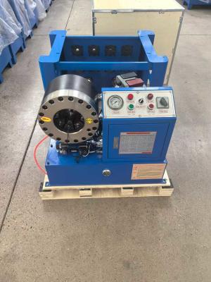 China Efficient Portable Hydraulic Hose Crimper Crimping Blue Color Electric Model With Rack And Fast Change Mould ToolsRange 1/4-1.5