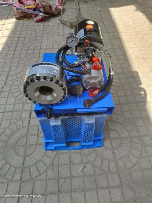 China 12V/24V 7 Dies 1 Inch Braided Hose Crimper Battery Drive Hydraulic Hose Pipe Crimping Machine 6-25mm for sale