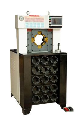 China Super Thickness 3 Inch With 15 Dies 6-76mm Black Color AC Hose Crimping Machine With Fast Change Mould Tools Withhold Faster Crimping Force 650T hydraulic Hose Crimper for sale
