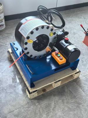 China 12V/24V Voltage Hydraulic Hose Crimping Machine For Car Loading With 600T Crimping Force And 10 Dies for sale