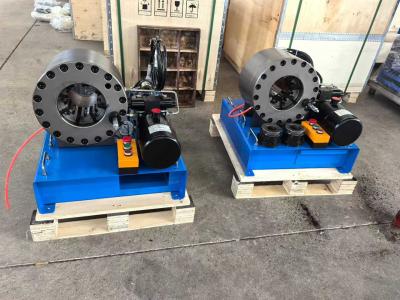 China 12v/24v Portable Hydraulic Hose Crimping Machine with 3.6KW Motor Power 10 Sets Dies and 0.01 mm Accuracy for Car Loading Use for sale