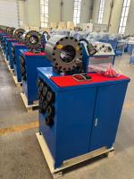 China 2”Blue Color Crimping Size Reach To 2.5 Inch Inner Hose Diameter Big Force 600T Crimping Force Rubber Hose Crimping Machine With 6-51mm Range And 10 Interchangeable Dies With Fast Change Mould Tools for sale