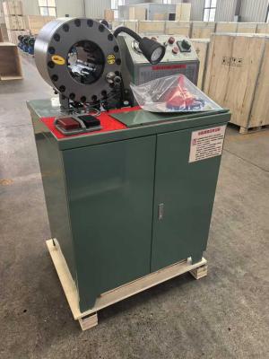 China 2”Green Color Crimping Size Reach To 2.5 Inch Inner Hose Diameter Big Force 600T Crimping Force Rubber Hose Crimping Machine With 6-51mm Range And 10 Interchangeable Dies With Fast Change Mould Tools for sale