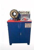 China 2 Inch 600T Rubber Hose Crimping Machine Higher Model Blue Color 220v/380v Voltage PLC Control Systerm With 6-51mm Range And 10 Interchangeable Dies for sale
