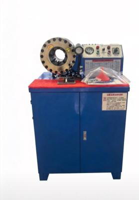China 2 Inch 600T Rubber Hose Crimping Machine Higher Model Blue Color 220v/380v Voltage With 6-51mm Range And 10 Interchangeable Dies for sale