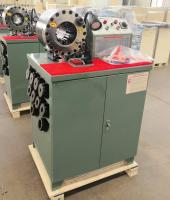 China 2 Inch 600T Rubber Hose Crimping Machine Higher Model Green Color 220v/380v Voltage With 6-51mm Range And 10 Interchangeable Dies for sale