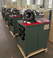China 2 Inch 600T Rubber Hose Crimping Machine Higher Model Green Color 220v/380v Voltage With 6-51mm Range And 10 Interchangeable Dies for sale