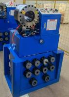 China 2 Inch 6-51/64mm Crimping Range Up To 2.5 Inch Hydraulic Hose Crimping Machine Button Control Systerm With Fast Change Mould Tool And Rack And 10 Interchangeable Dies for sale