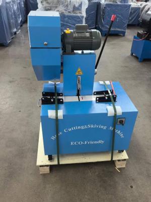 China 2 Inch Blue Color Electric 6-51mm Hose Cutting And Skiving Machine With Protective Devices 220V/380V Voltage And 10 Interchangeable Dies Two Function Into One Machine for sale