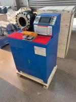 China 2 Inch 600T Rubber Hose Crimping Machine Higher Model Blue Color 220v/380v Voltage PLC Control Systerm With 6-51mm Range And 10 Interchangeable Dies for sale