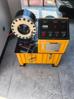China 2 Inch 10 Dies Special Design Yellow Color Hydraulic Hose Crimping Machine With 31.5Mpa Oil Pump Pressure 220v/240v/380v/415v Voltage Options And 3KW/4KW Motor Power for sale