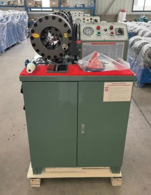 China 2 Inch 600T Rubber Hose Crimping Machine Higher Model Green Color 220V/240V/380V/415V Voltage Button Control Systerm With 6-51mm Range And 10 Interchangeable Dies for sale
