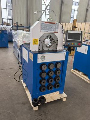 China 3 Inch Super Thickness Model Bigger Crimping Force Hydraulic Hose Crimping Machine PLC Control System 2800KN Crimper Force 380v Voltage And 6-76mm Crimping Range 15 Dies For Hydraulic Applications for sale