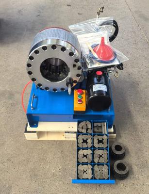 China 2 Inch 12V/24V Voltage Hydraulic Hose Crimping Machine With 600T Crimping Force 10 Dies And 6-51mm Range For Car Loading for sale