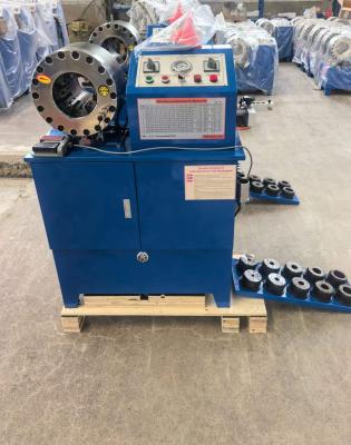 China 6-51mm 2 Inch Blue Color 10 Dies Hydraulic Hose Crimping Machine With Dual Functionality And Hose Skiving Machine 2 Functions Into One Machine Crimping/skiving For Industrial Applications for sale