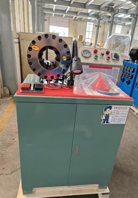 China 2 Inch 3kw Motor 600T Rubber Hose Crimping Machine Higher Model Green Color 220V/240V/380V/415V Voltage Button Control Systerm With 6-51mm Range And 10 Interchangeable Dies for sale