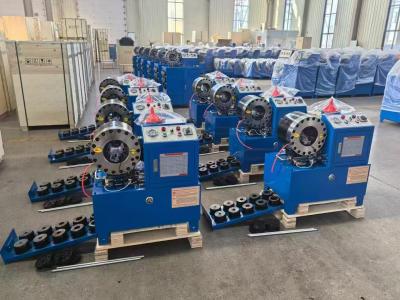 China 2 Inch DX68 Model Blue Color Electric Hydraulic Hose Crimper Without Fast Change Mould Tools Crimping Range From 6mm To 51mm Different Voltage 10 Dies Accuracy And 200 Pcs Per Hour Efficiency for sale