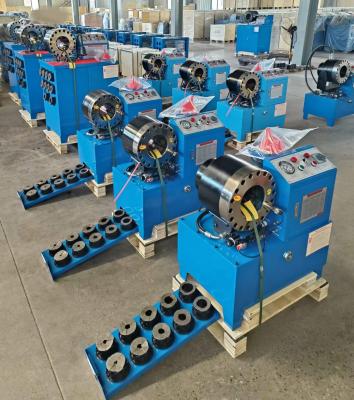 China 2 Inch DX68 Model Blue Color Electric Hydraulic Hose Crimping Machine Without Fast Change Mould Tools Crimping Range From 6mm To 51mm Different Voltage 10 Dies Accuracy And 200 Pcs Per Hour Efficiency for sale