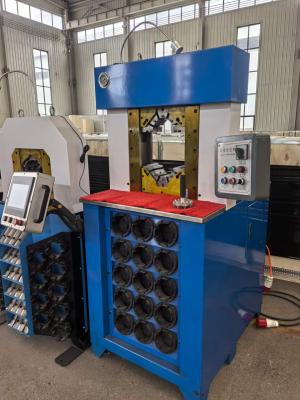 China 3 Inch FY-CBK-120 Super Thiness Model Hydraulic Hose Crimping Machine Black And Blue Color With 6-76mm Crimping Range 165mm Max Opening And 15 Dies 220v/380v Voltage for sale