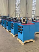 China 2 Inch 600 Ton 31.5Mpa Rubber Hose Crimping Machine Higher Model Blue Color 3kw/4kw Motor Button Control Systerm 220v/240v/380v/415v Voltage With 6 
To 51mm Crimping Range And 10 Interchangeable Dies for sale
