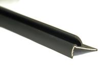 China Custom Extruded Plastic Door Seal Weatherstrip TPV Flocking Stainless Steel Spine -60C to 130C for sale