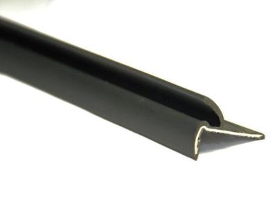 China Custom Extruded Plastic Door Seal Weatherstrip TPV Flocking Stainless Steel Spine -60C to 130C for sale