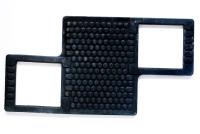 China Custom Solid Rubber Vibration Isolation Bearings 50 Shore A for Rail Metro Light Rail for sale