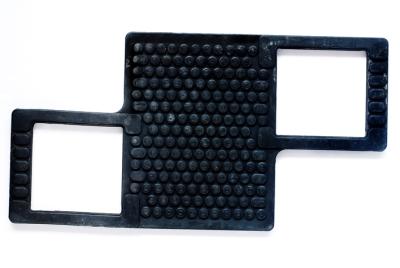China Custom Solid Rubber Vibration Isolation Bearings 50 Shore A for Rail Metro Light Rail for sale