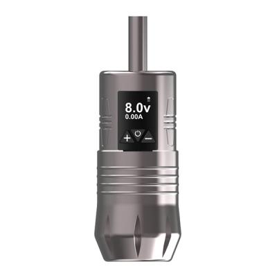 China Grey Color Wireless Metal Tattoo Grips Professional For Cordless Tattoo Gun ODM for sale