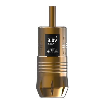 China Gold Color Tattoo Battery Grip , Tattoo Gun Handle With RCA Connection for sale