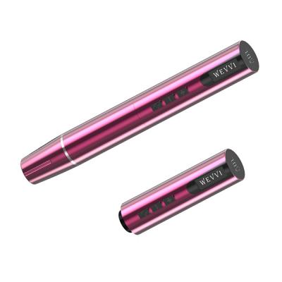 China Custom Logo Makeup Tattoo Machine Wireless Rotary PMU Pink Color for sale