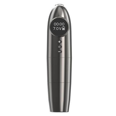 China LCD Display Rotary Tattoo Machine Wireless Grey Color Professional Tattoo Gun Pen Battery Machine for sale