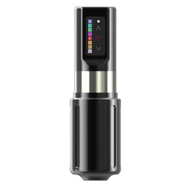 China Black Silver Color Wireless Tattoo Machine Pen With 4.5mm Stroke for sale