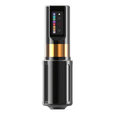 China 2400mAh Wireless Tattoo Machine With Lithium Polymer Battery Black Gold Color for sale