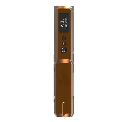 China Professional Wireless Tattoo Machine , Rotary Electric Tattoo Pen Gold Color for sale
