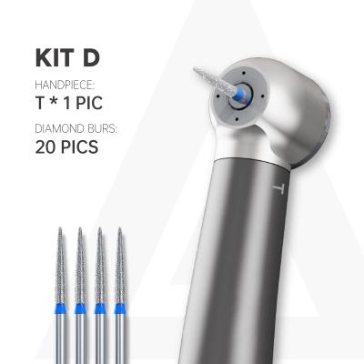 China KIT D Dental Handpiece With Diamond Burs High Speed Crown Preparation for sale