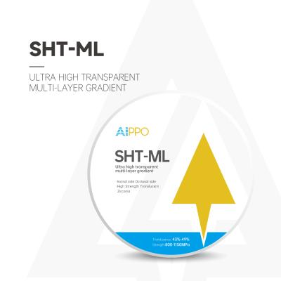 China Ultra High Transparent Dental Zirconia Block Multi Layer SHT-ML for sale