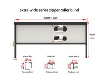 China Extra Wide Zipper Roller Blind – Seamless Wide-Span Design for sale