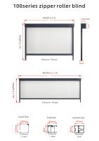 China 100 Series Zipper Roller Blind with Remote Control Operation for Simultaneous Control and Brand Motor Stability for sale