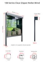 China Transparent  Zipper Roller Blind   is made of high-transparent clear PET material for sale