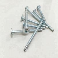 China Carbon Steel 1022 zinc plated hex washer head self drilling screw for sale