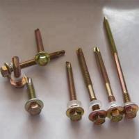 China Carbon Steel 1022 zinc plated hex washer head self drilling screw for sale