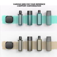 China Luxury 100ml Square PETG Plastic Bottle Blue Skincare Packaging Container Lotion Pump Bottle for sale