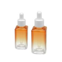 China 50ML Gradient PETG Cosmetic Bottle Square 20/410 Essential Oil Bottle Packaging for sale