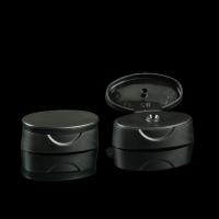 China 24/400 Black Flip Top Cosmetic Plastic Bottle Cap For Shampoo for sale