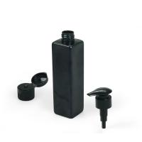 China 120ml 240ml PET Cosmetic Bottle Black Square Plastic 4oz 6oz for sale