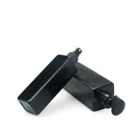 China 120ml 240ml PET Cosmetic Bottle Black Square Plastic 4oz 6oz for sale